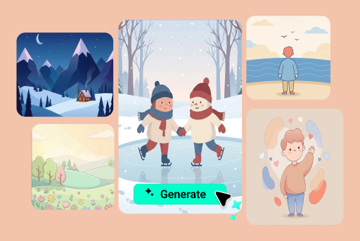 AI Flat Design Generator | Professional Illustration Maker