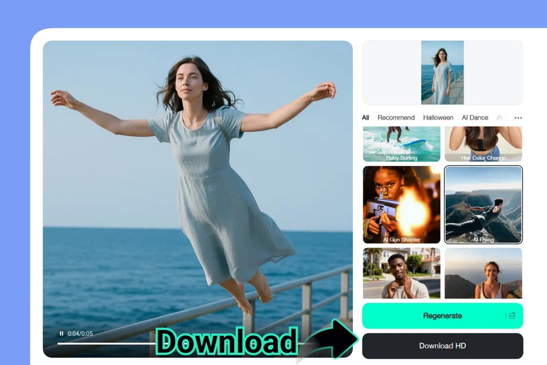 AI Flying Video Generator: Make Flying Videos from Photos | insMind